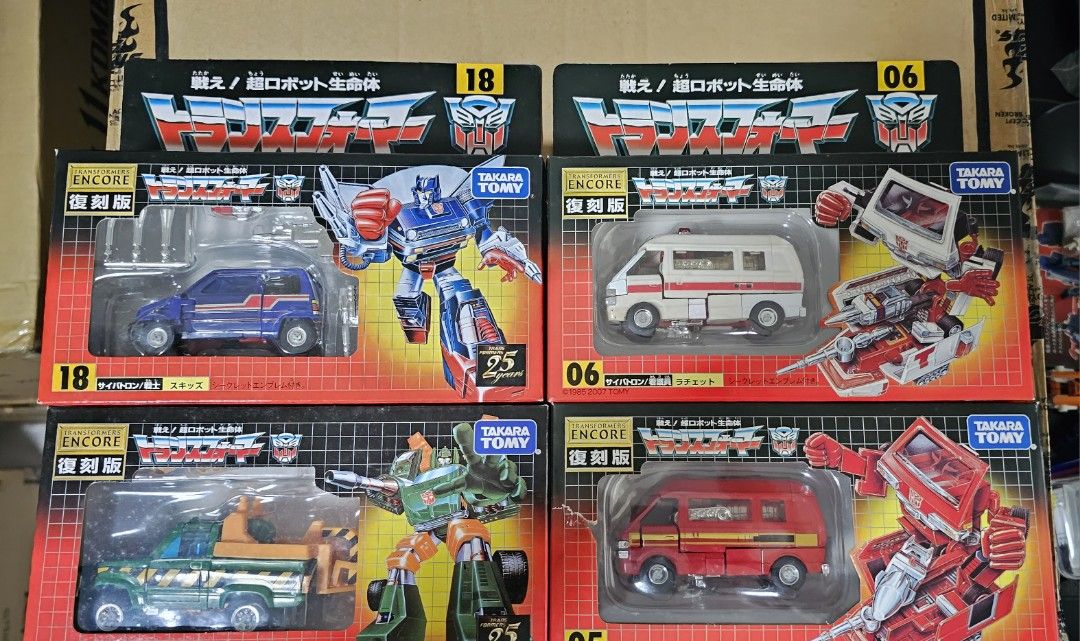 Transformers G1 Encore ironhide ratchet skids misb, Hobbies & Toys ...