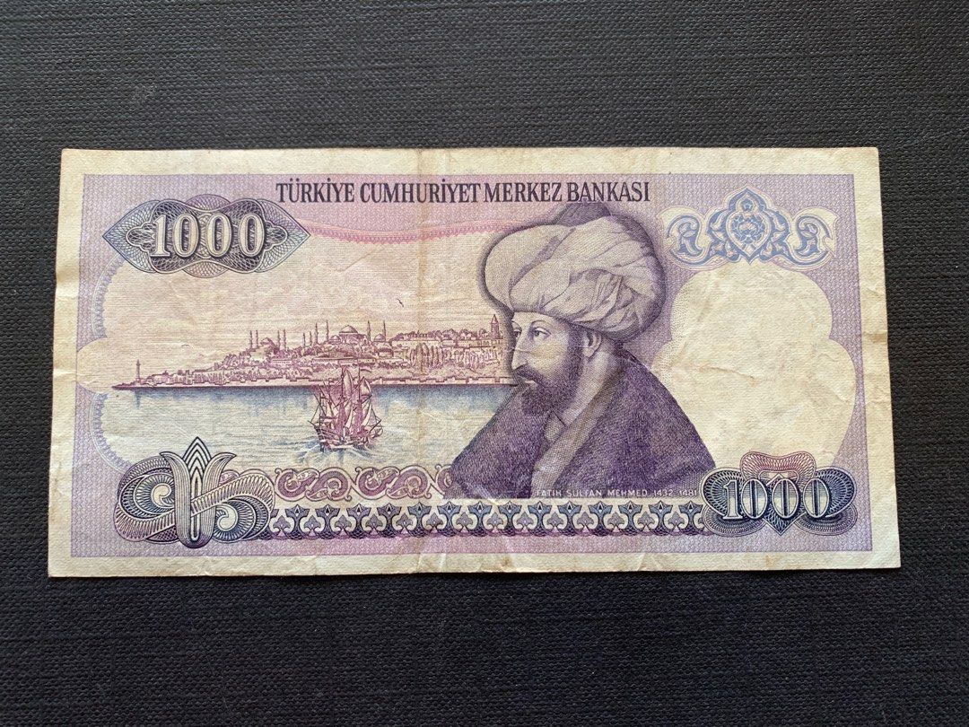 Turkey 1000 Lira 1970 Banknote, Hobbies & Toys, Collectibles ...