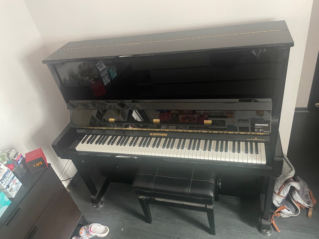 Upright Half Grand Piano ( W. Hoffmann), Hobbies & Toys, Music & Media ...