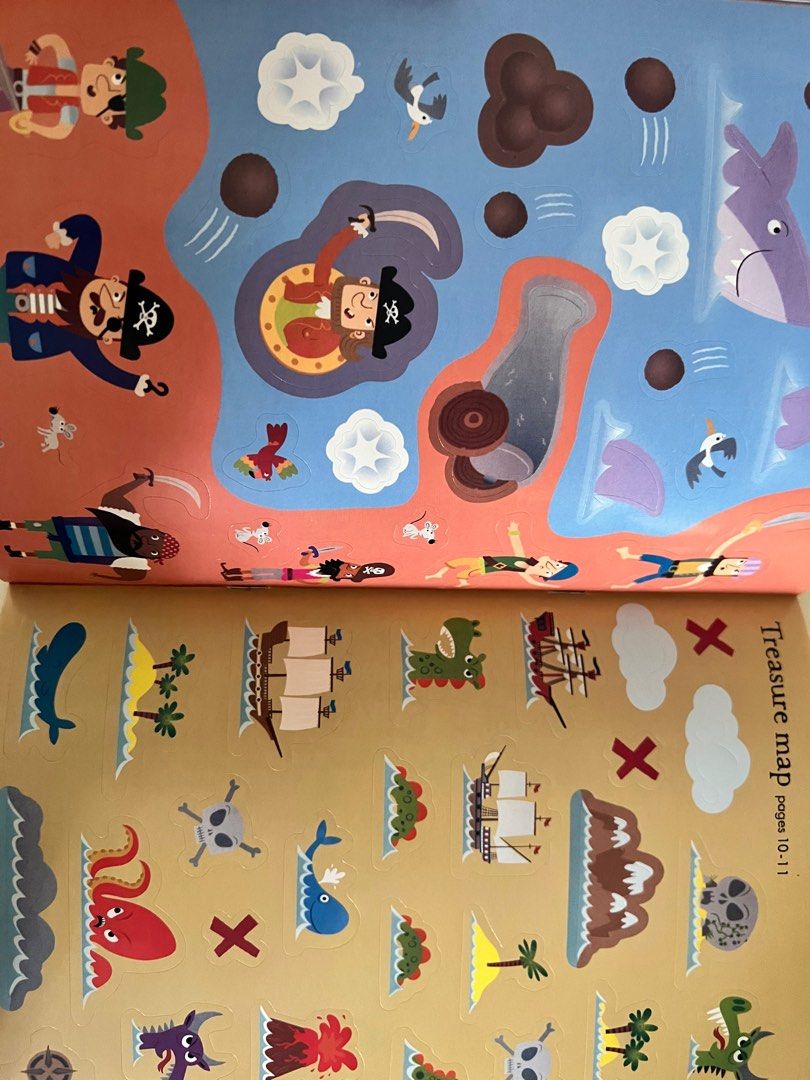 Usborne Pirate Sticker Activity Book, Hobbies & Toys, Books & Magazines ...