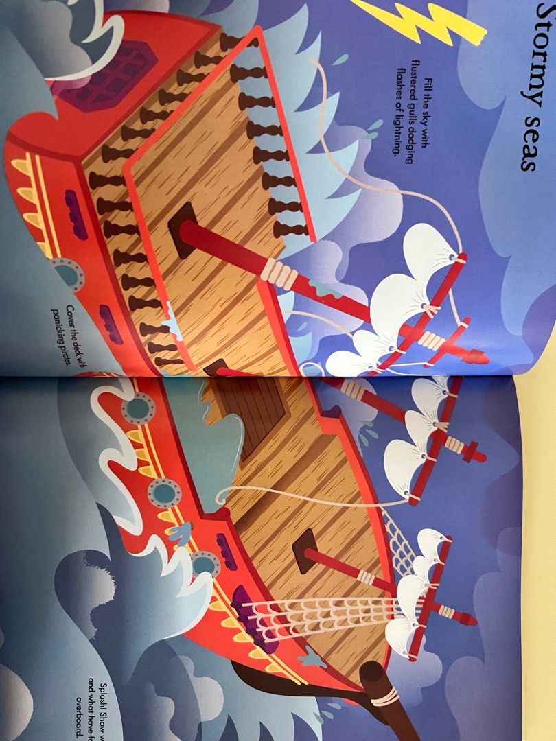 Usborne Pirate Sticker Activity Book, Hobbies & Toys, Books & Magazines ...