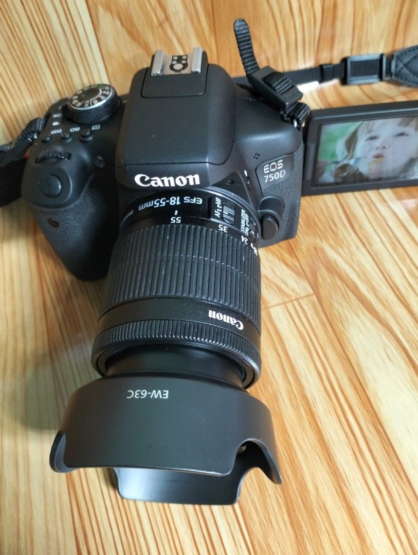 Use Canon DSLR camera 750D with 18-55 STM lens, Photography, Cameras on ...
