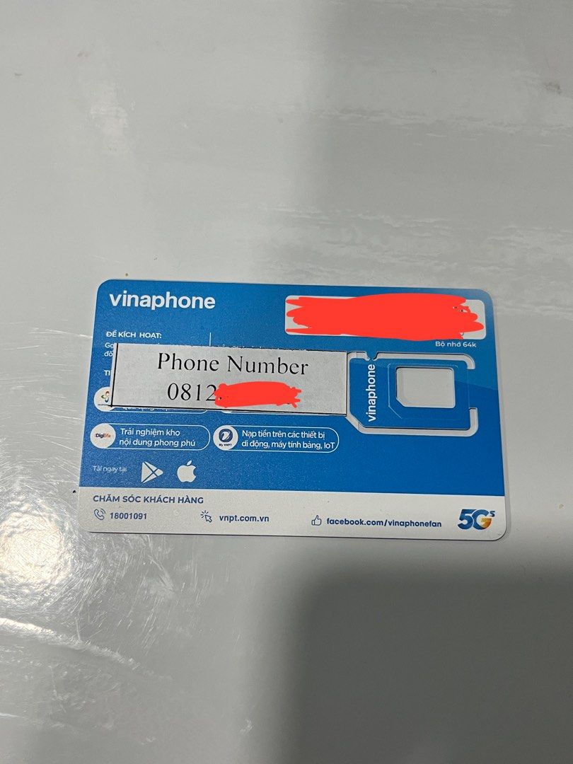 Vinaphone sim card 4GB/day valid until 11 November 2023, Mobile Phones ...