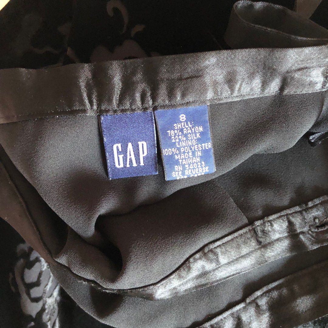 Vintage Goth Gap Black Velvet Maxi Skirt, Women's Fashion, Bottoms ...