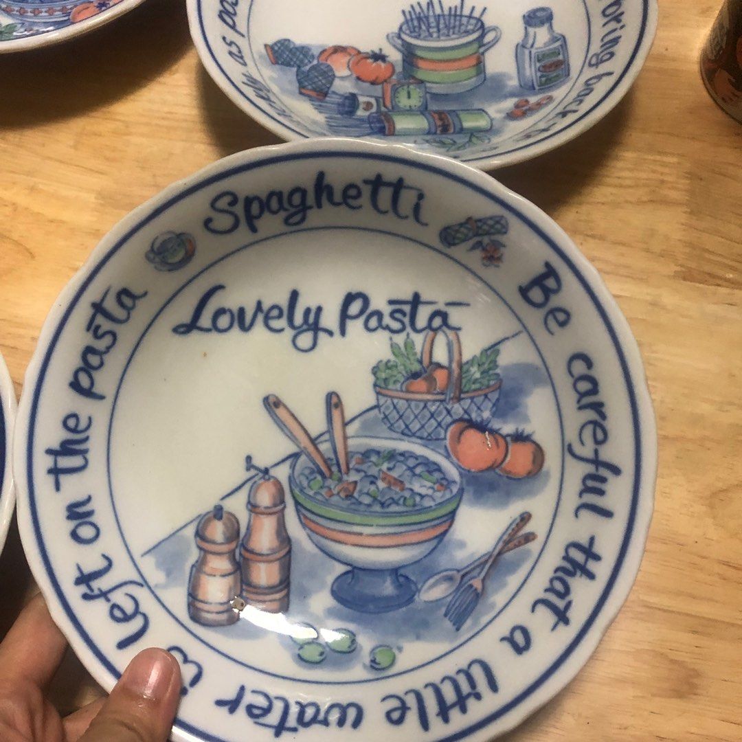 Vintage Italian Design Pietro Salad / Pasta Plates 5 pcs, Furniture ...