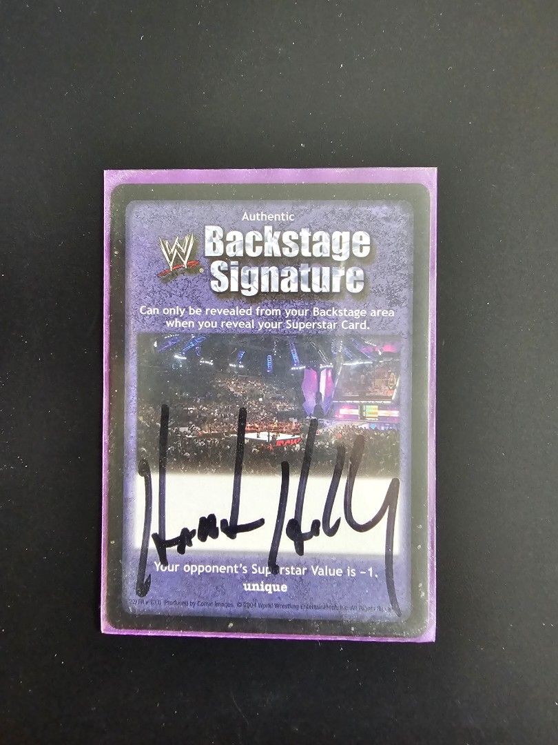 WWE WWF Raw Deal Card - Backstage Signature by Hardcore Holly, Hobbies ...