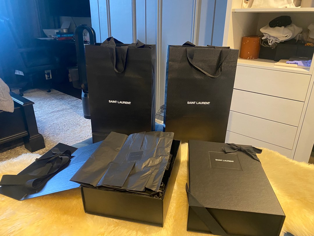 YSL Saint Laurent Box and Paper Bag, Women's Fashion, Jewelry ...