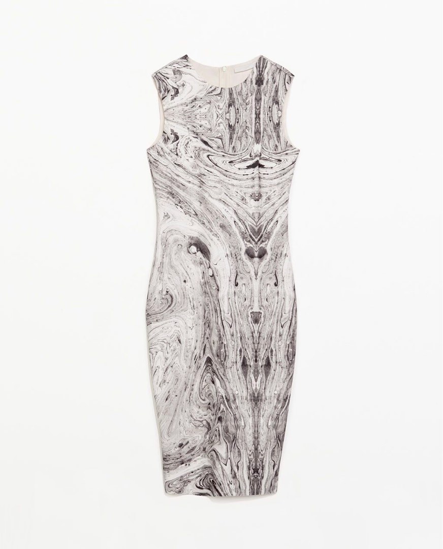 Zara marble bodycon dress, Women's Fashion, Dresses & Sets, Dresses on Carousell