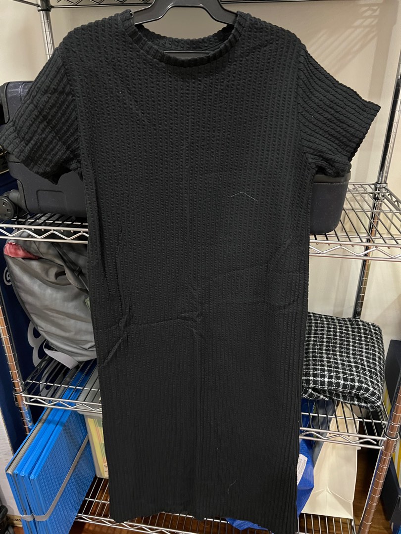 Zara Ribbed Dress, Women's Fashion, Dresses & Sets, Dresses on Carousell