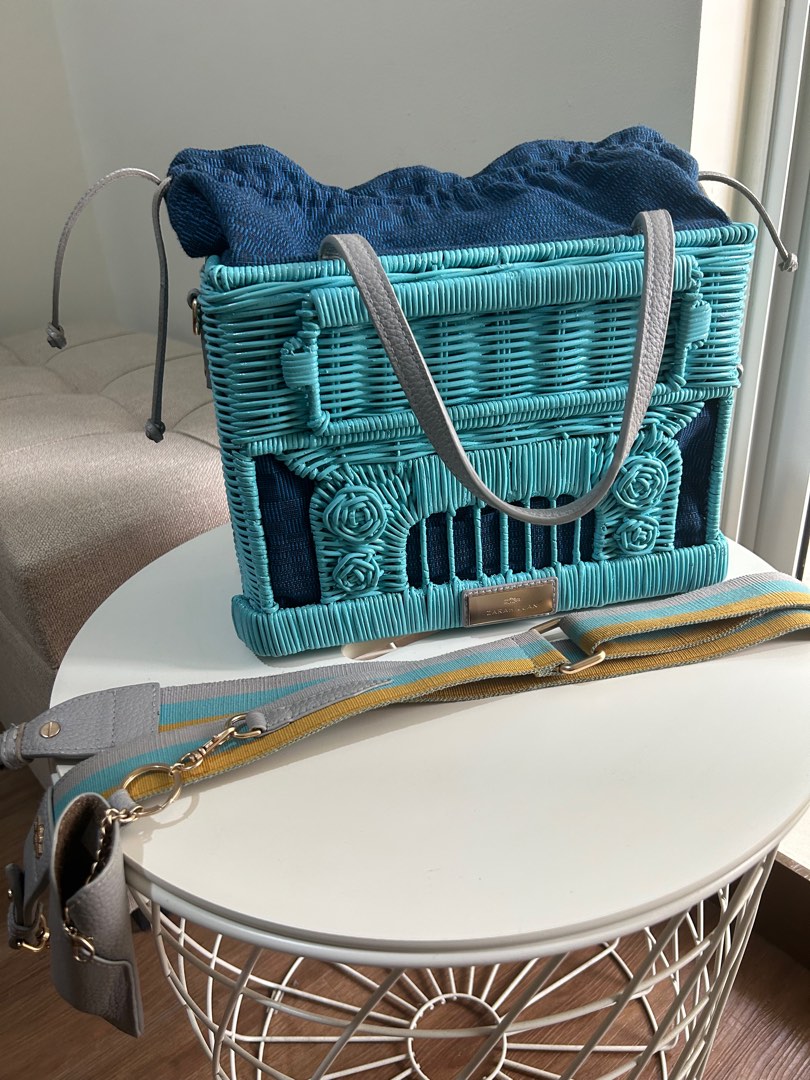 Zarah Juan Jeepney Tote in paboreal (teal), Women's Fashion, Bags ...