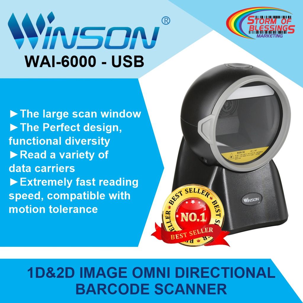 1D&2D Image Omni Directional Barcode Scanner, Computers & Tech ...