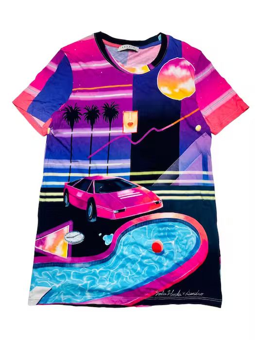 2000s Sandro x Yoko Honda - Cyber Graphic Top, Fesyen Pria, Pakaian ...