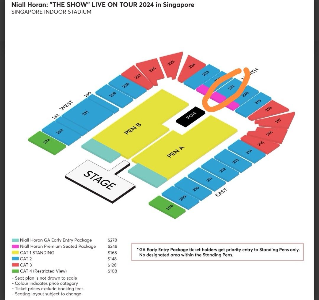 WTS 2x Cat 2 Section 221 Niall Horan: "THE SHOW" LIVE ON TOUR 2024 in ...