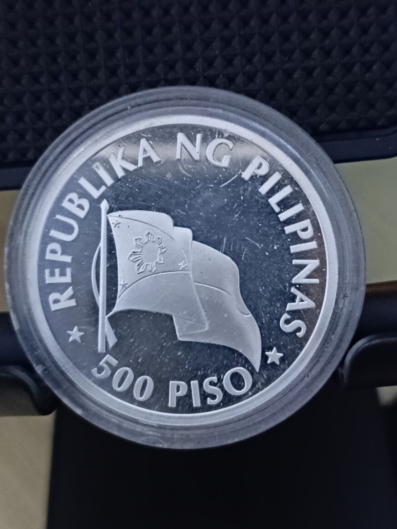 500 PISO EMILIO AGUINALDO SILVER PROOF COIN (COMPLETE WITH BOX AND COA ...