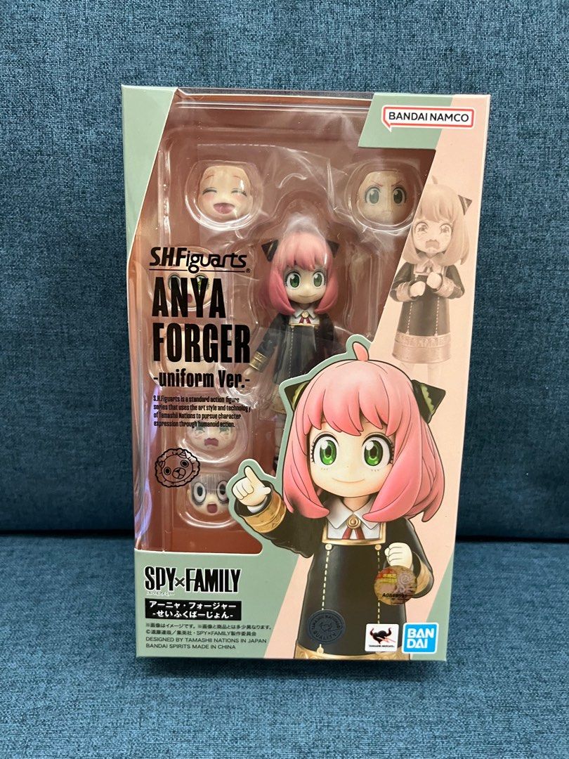 全新 SHF Spy x Family Anya Forger 安娜 校服版 uniform Ver., 興趣及遊戲, 玩具 & 遊戲類 ...