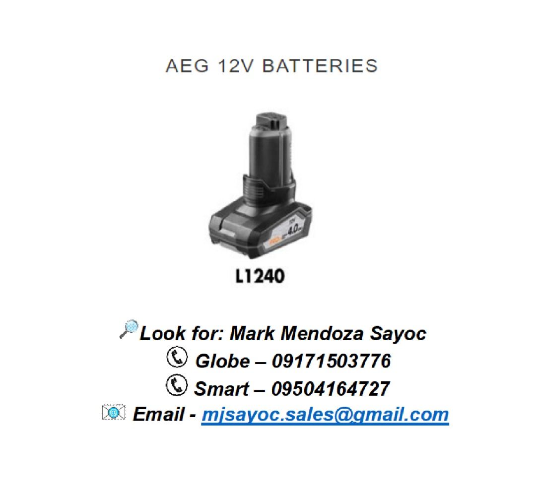 AEG 12V BATTERIES L1240, Commercial & Industrial, Construction Tools ...
