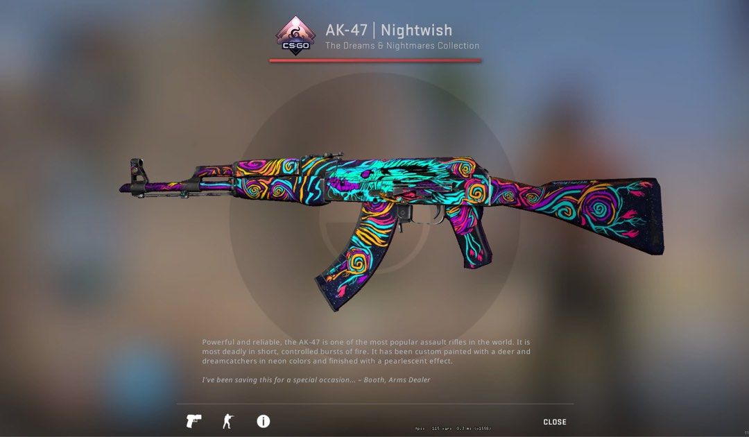 Ak-47 Nightwish (well worn) CSGO CS2, Video Gaming, Gaming Accessories ...