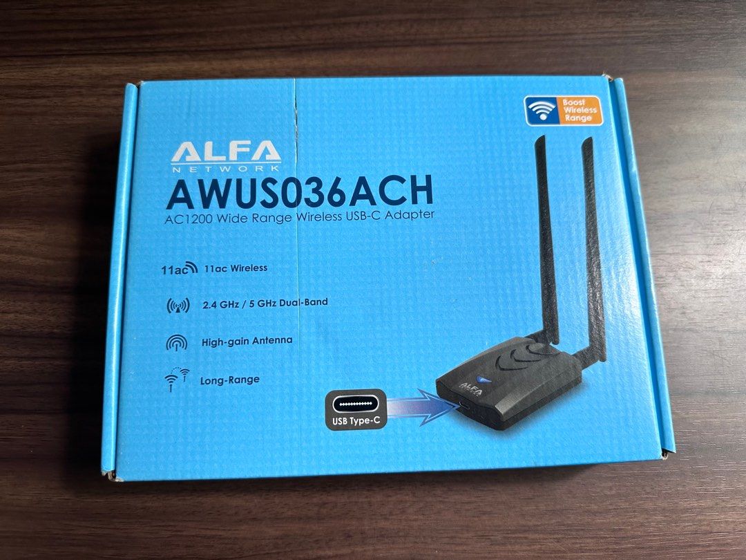 Alfa Network AC1200 Wide Range Wireless USB-C Adapter AWUS035ACH, Computers & Tech, Parts ...