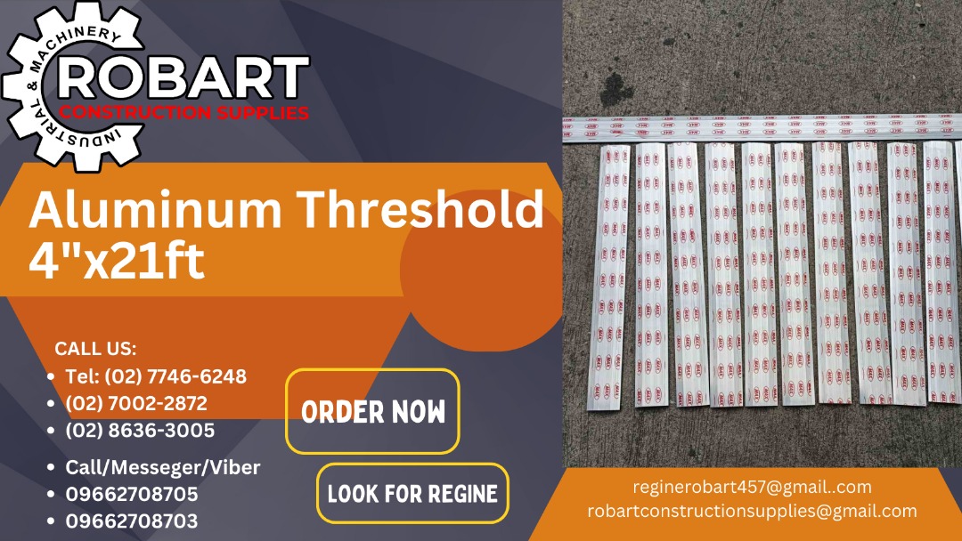 Aluminum Threshold 4"x21ft, Commercial & Industrial, Construction Tools ...