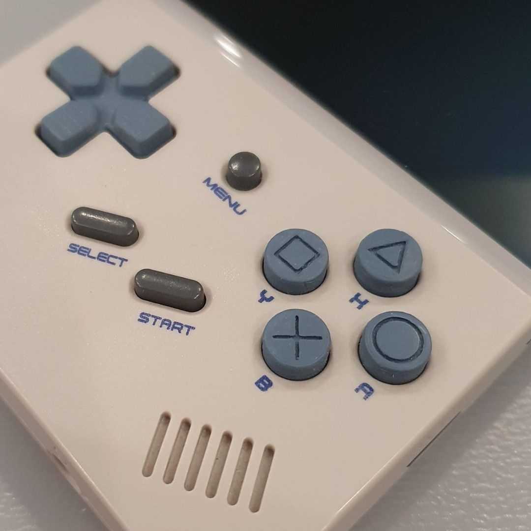 Anbernic RG35XX PS1 Custom Grey D-pad and Buttons, Video Gaming, Gaming ...