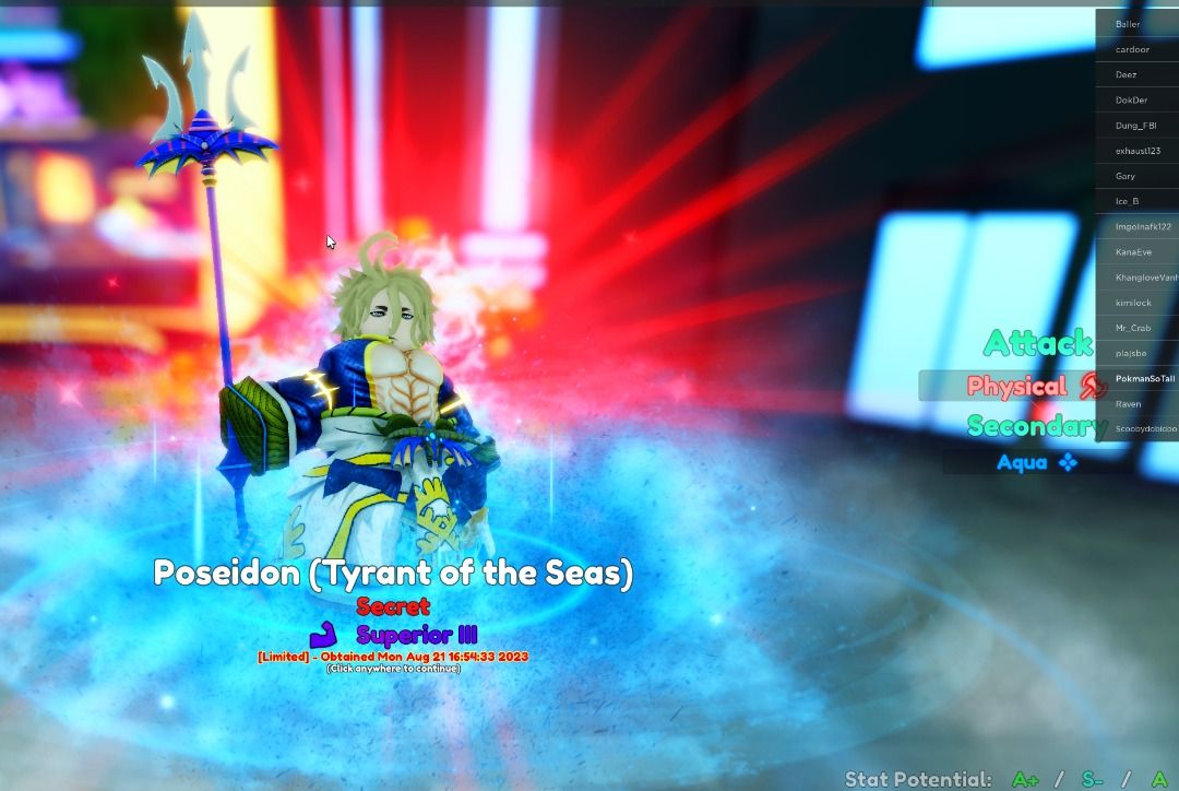 Anime Adventures poseidon evo, 其他, 其他 - Carousell