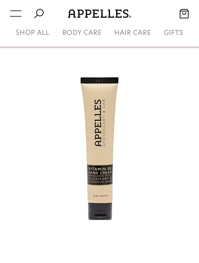 Appelles Vitamin B5 Hand Cream 30mL, Beauty & Personal Care, Hands ...