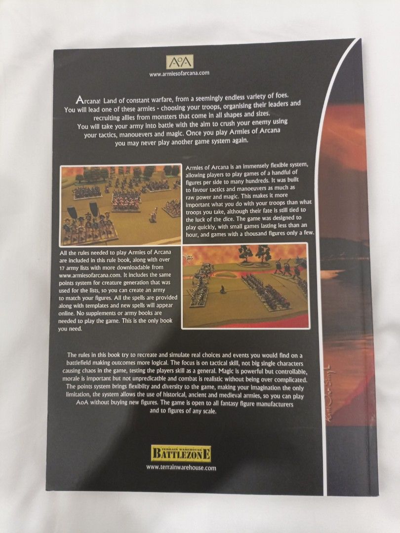 Armies of Arcana Rulebook, Miniature tabletop fantasy wargame, Not lone ...