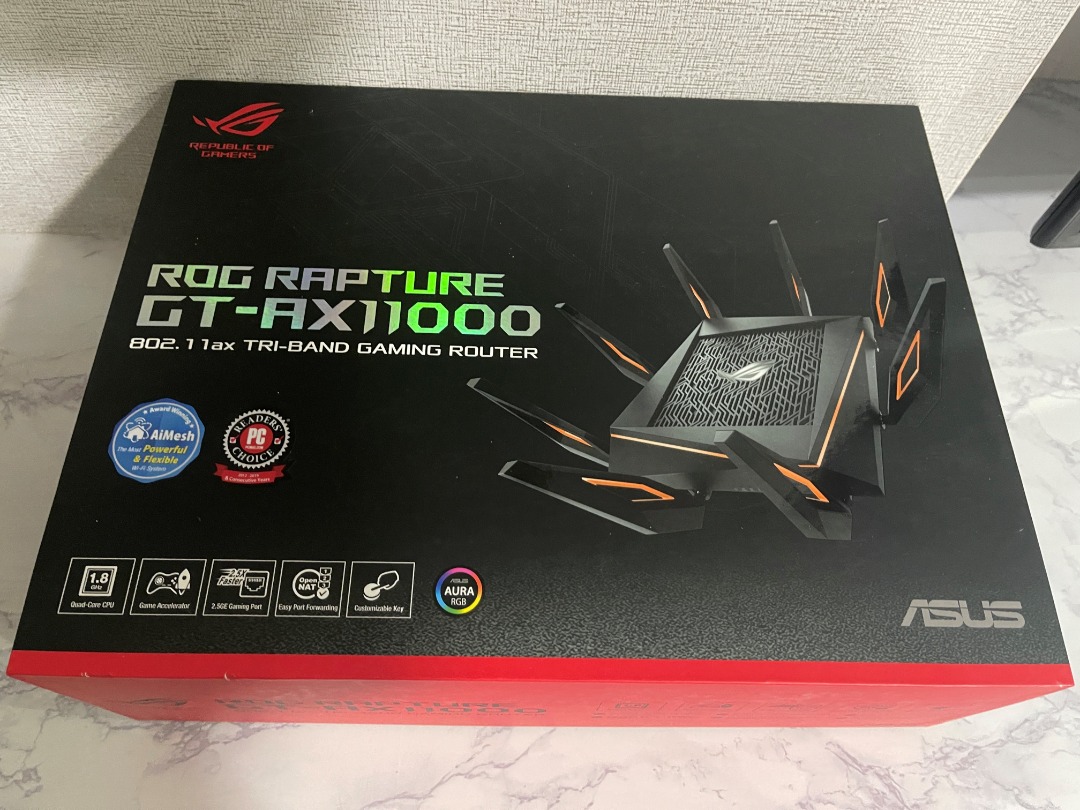 Asus ROG Rapture GT-AX11000 AX11000 Tri-Band WiFi 6 Gaming Router | 10 ...