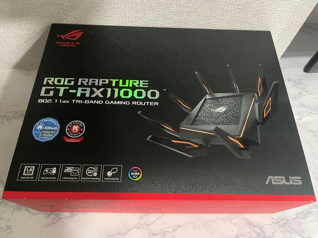 Asus ROG Rapture GT-AX11000 AX11000 Tri-Band WiFi 6 Gaming Router | 10 ...