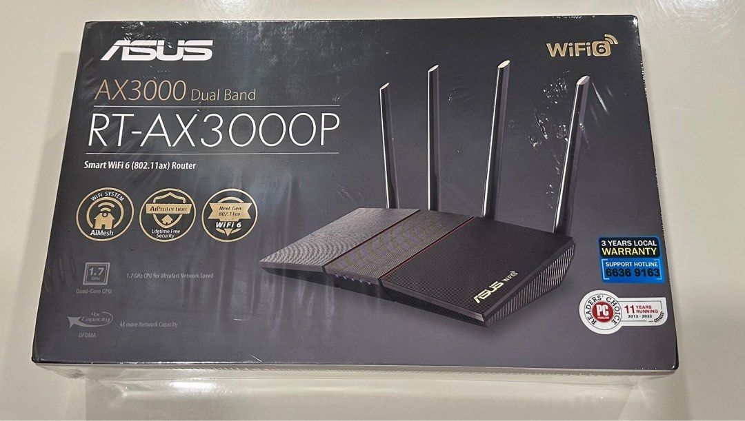 ASUS RT-AX3000P Wifi 6 Router, Computers & Tech, Parts & Accessories ...
