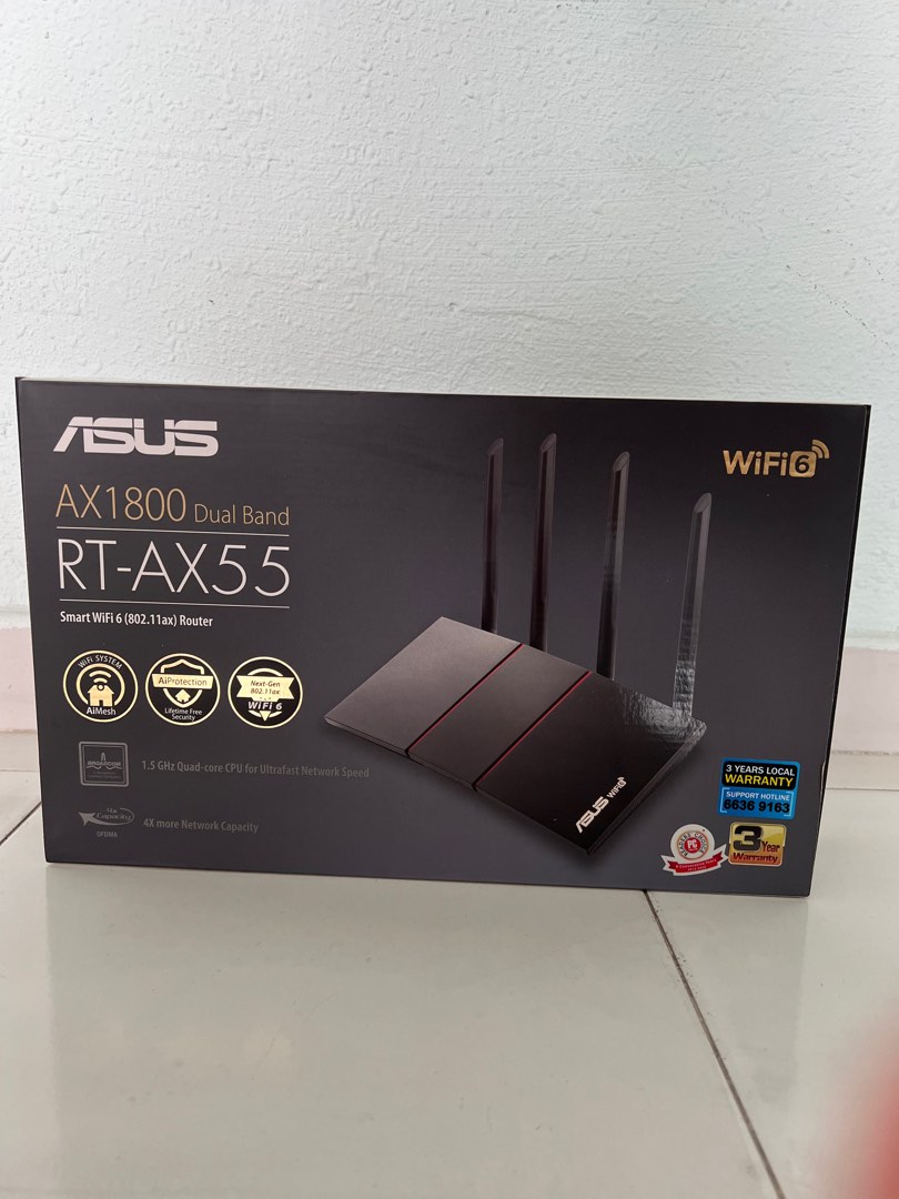 Asus RT-AX55 Router Wifi 6, Computers & Tech, Parts & Accessories ...