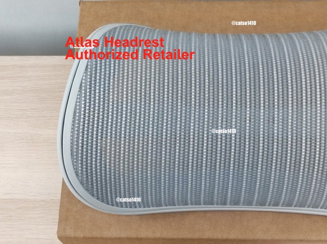 Atlas Headrest for Herman Miller Aeron Chair - Mineral, 傢俬＆家居, 傢俬, 椅子 ...
