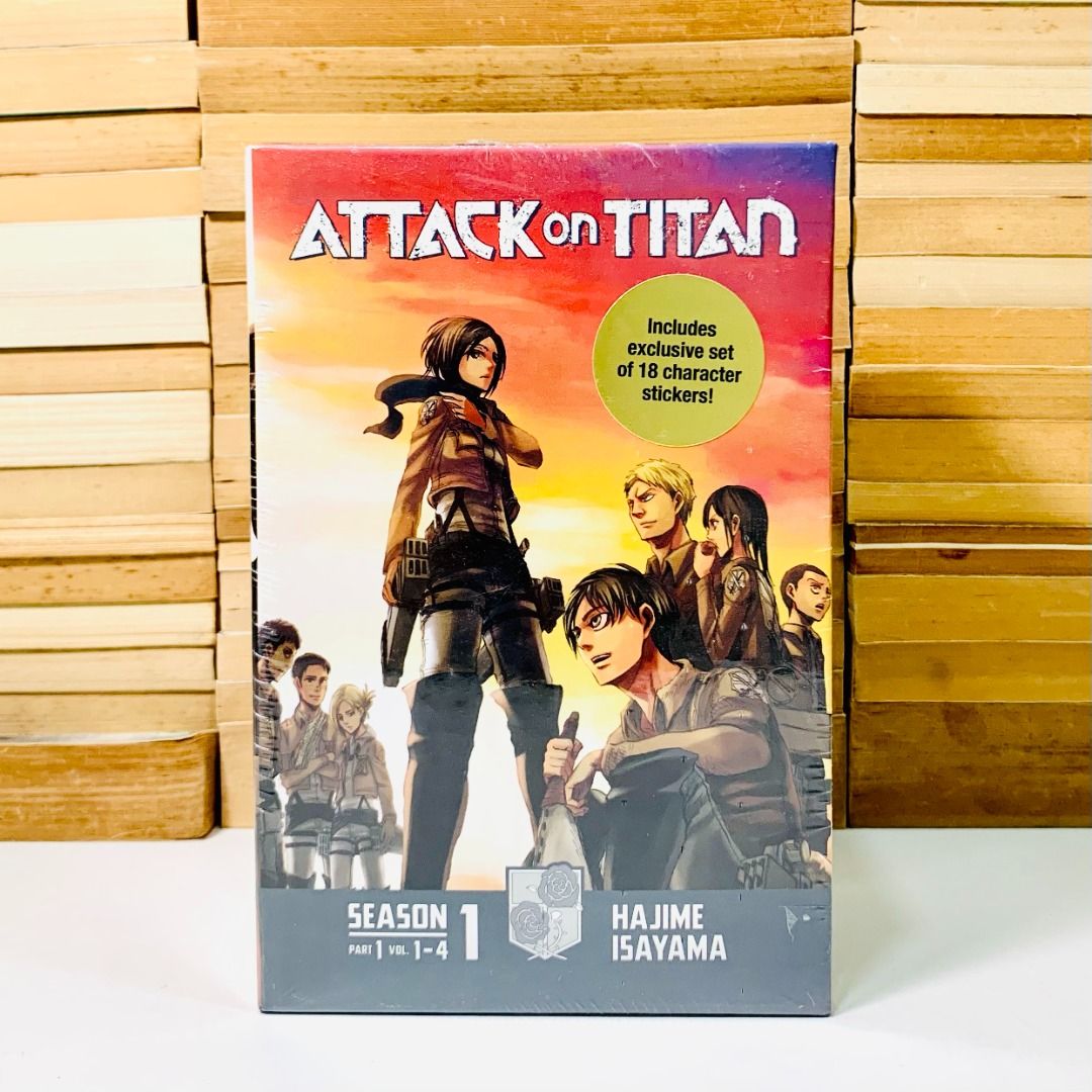 Attack On Titan Manga Boxset Season 1 Part 1 Vol. 1-4 (AOT), Hobbies ...