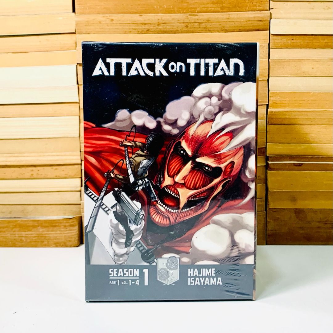 Attack On Titan Manga Boxset Season 1 Part 1 Vol. 1-4 (AOT), Hobbies ...