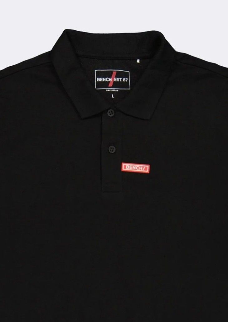 Bench Black Polo Shirt, Men's Fashion, Tops & Sets, Tshirts & Polo ...
