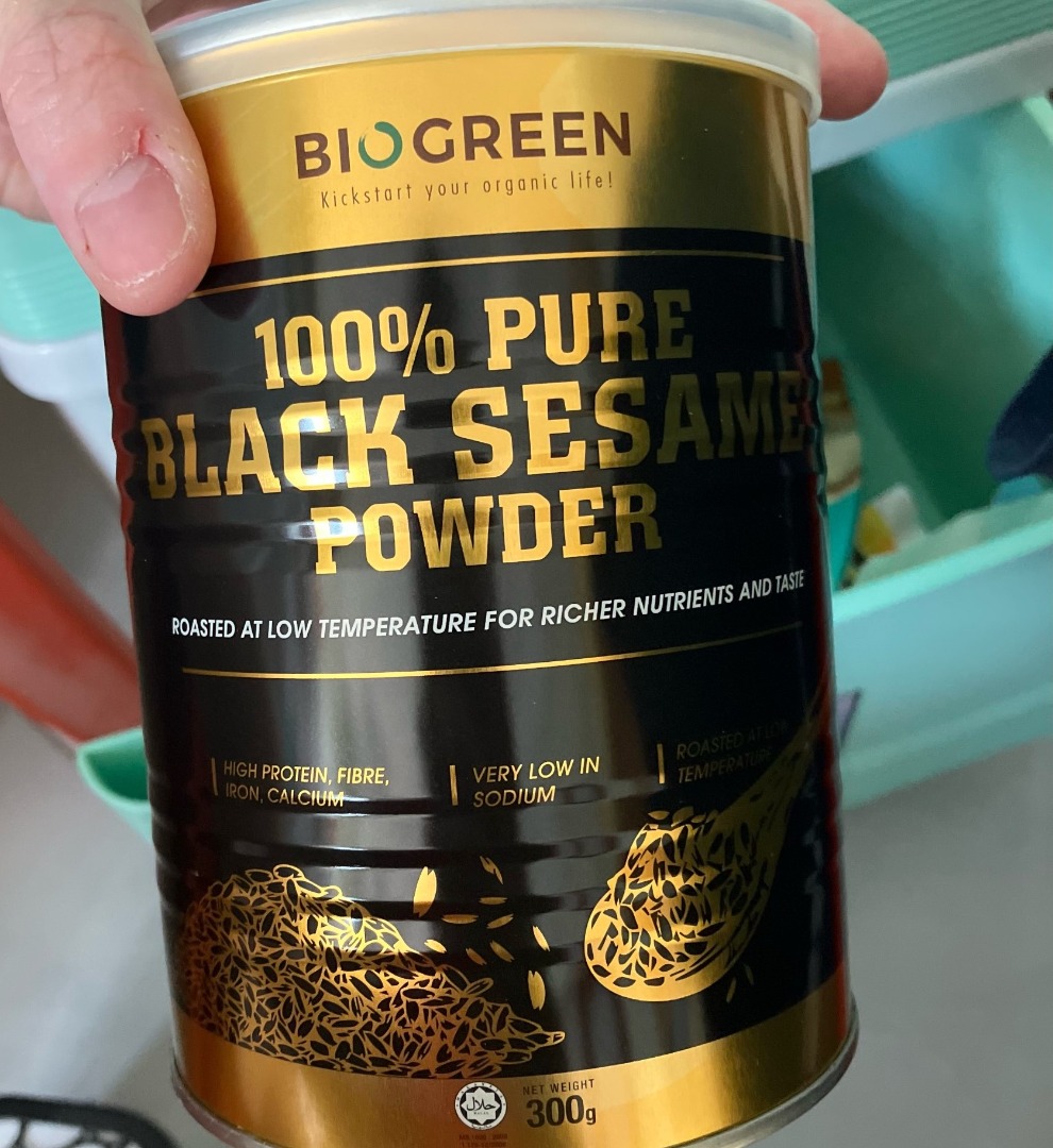 Biogreen 100% Black Sesame Powder 300g No Sugar Added, Health ...