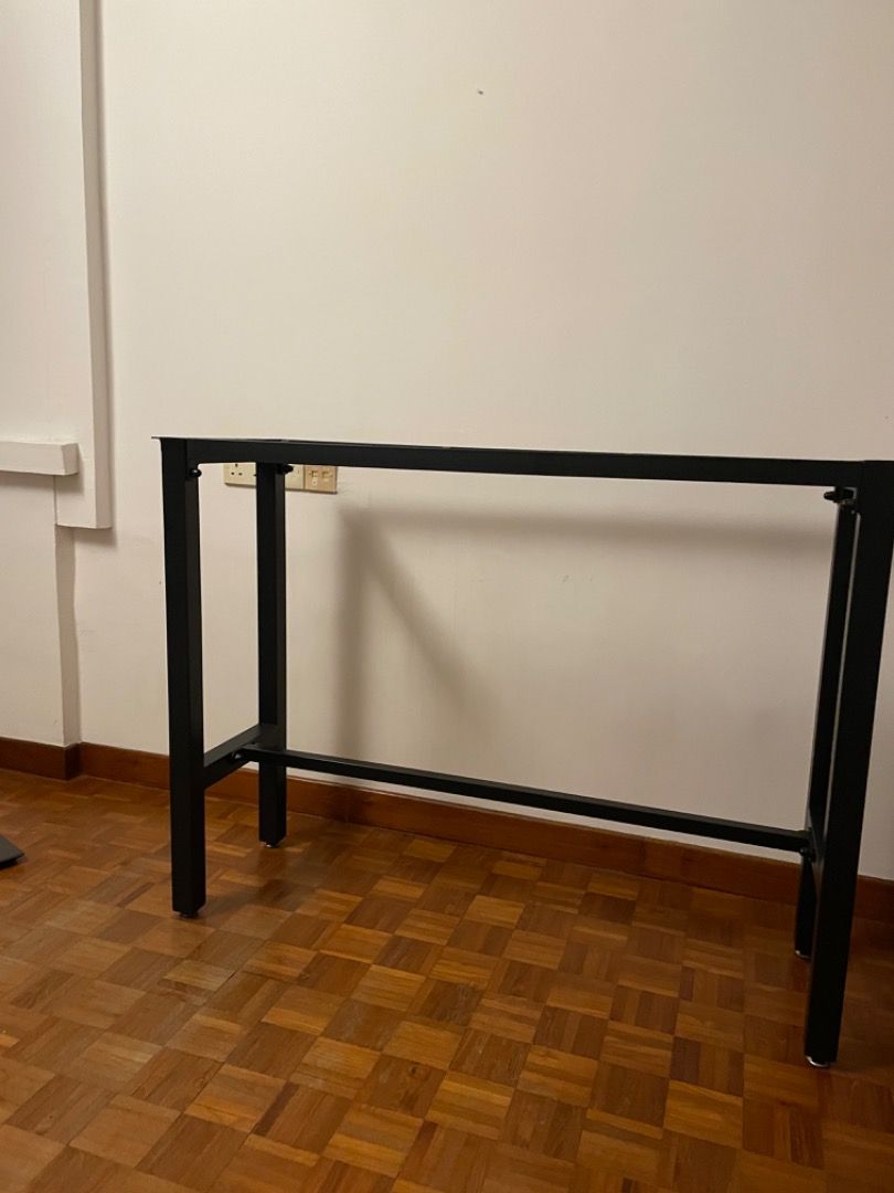 Black powder coated Bar table base, Furniture & Home Living, Furniture ...