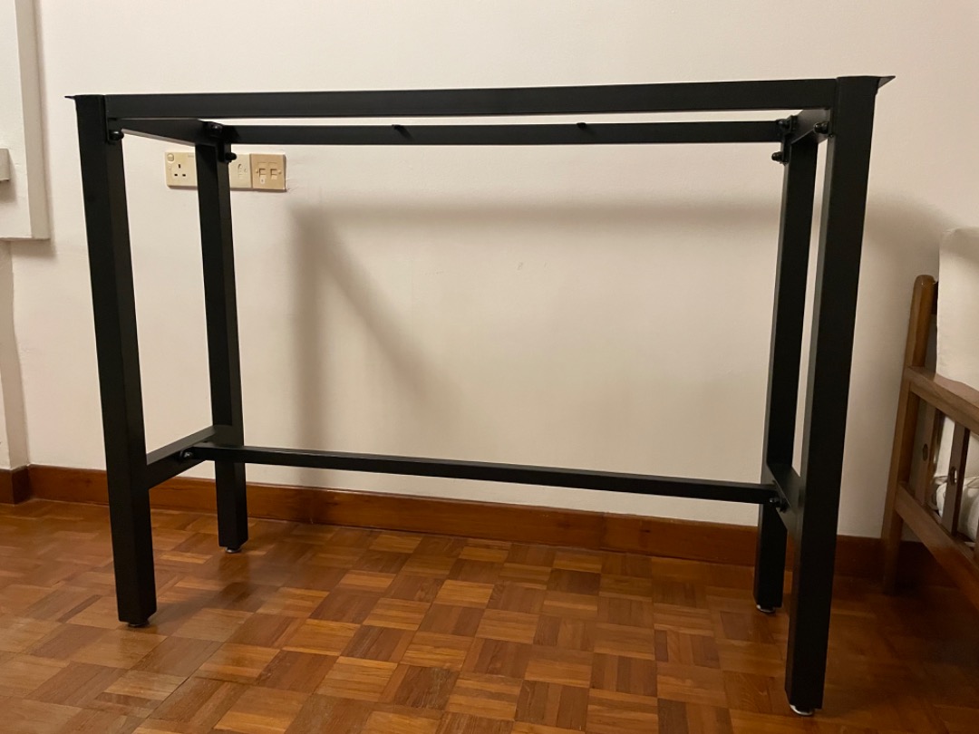 Black powder coated Bar table base, Furniture & Home Living, Furniture ...