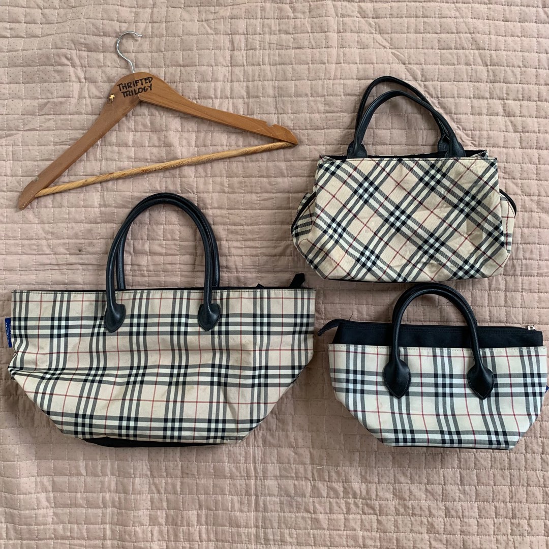 BURBERRY NOVA CHECK BAGS BUNDLE, Luxury, Bags & Wallets on Carousell