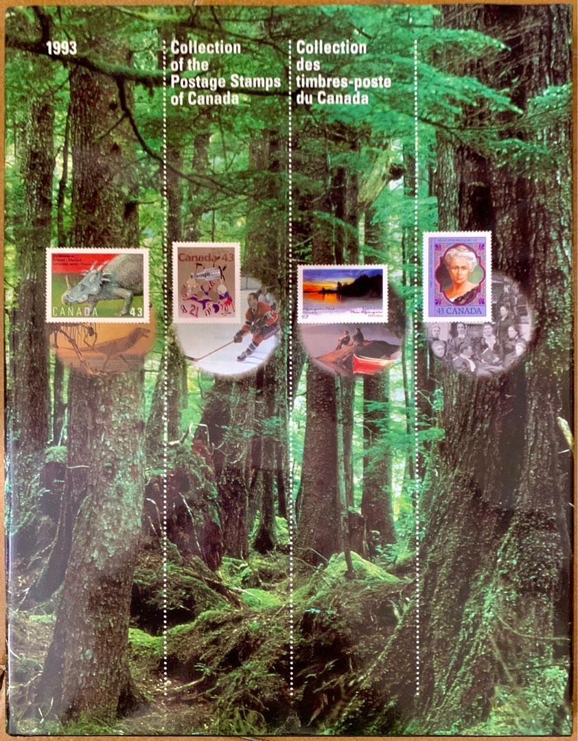 Canada 1993 full year mint stamp collection in full colour hard copy ...