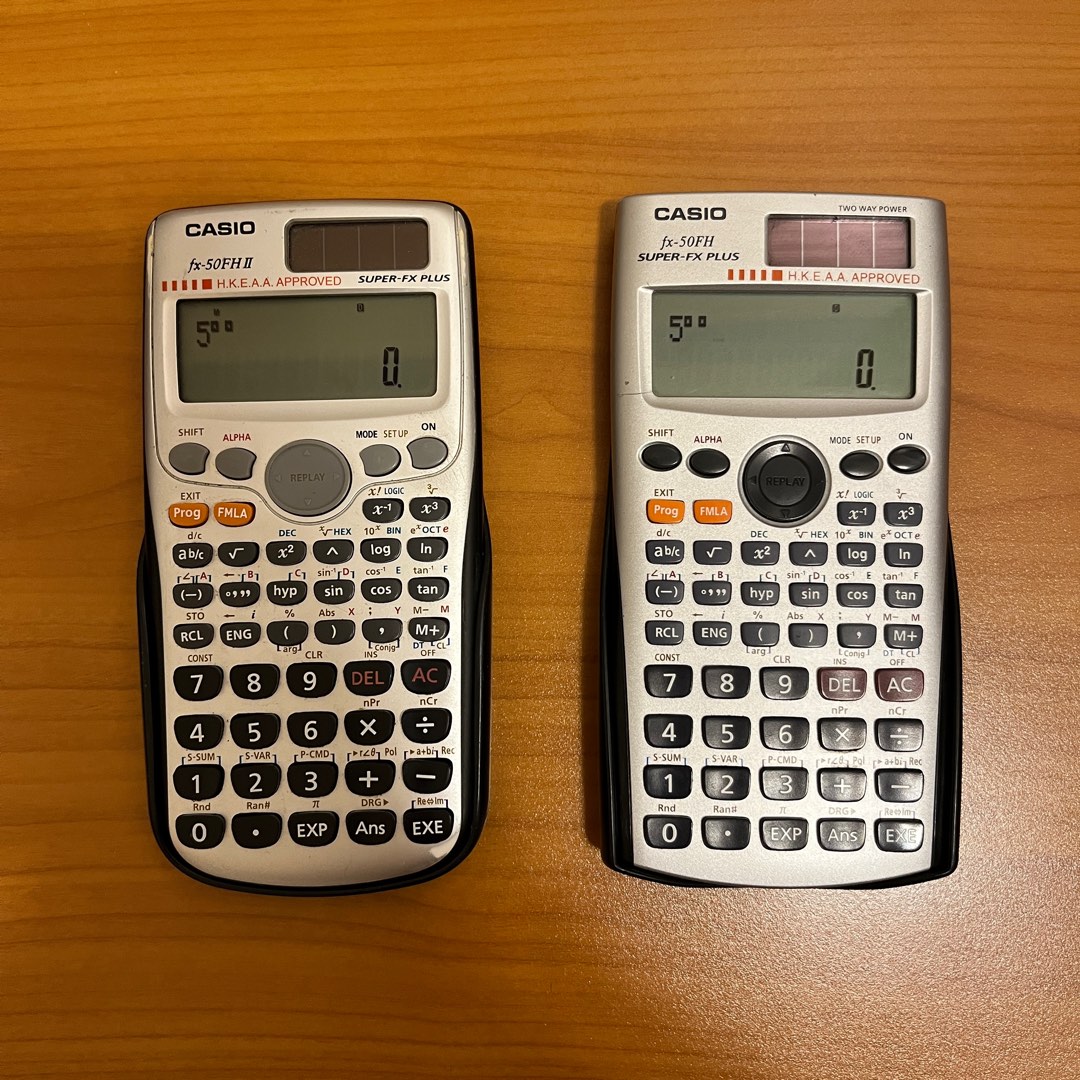 2部Casio 計數機（fx-50FH II 及 fx-50FH，不散賣）, 電腦＆科技, 商務用科技產品 - Carousell