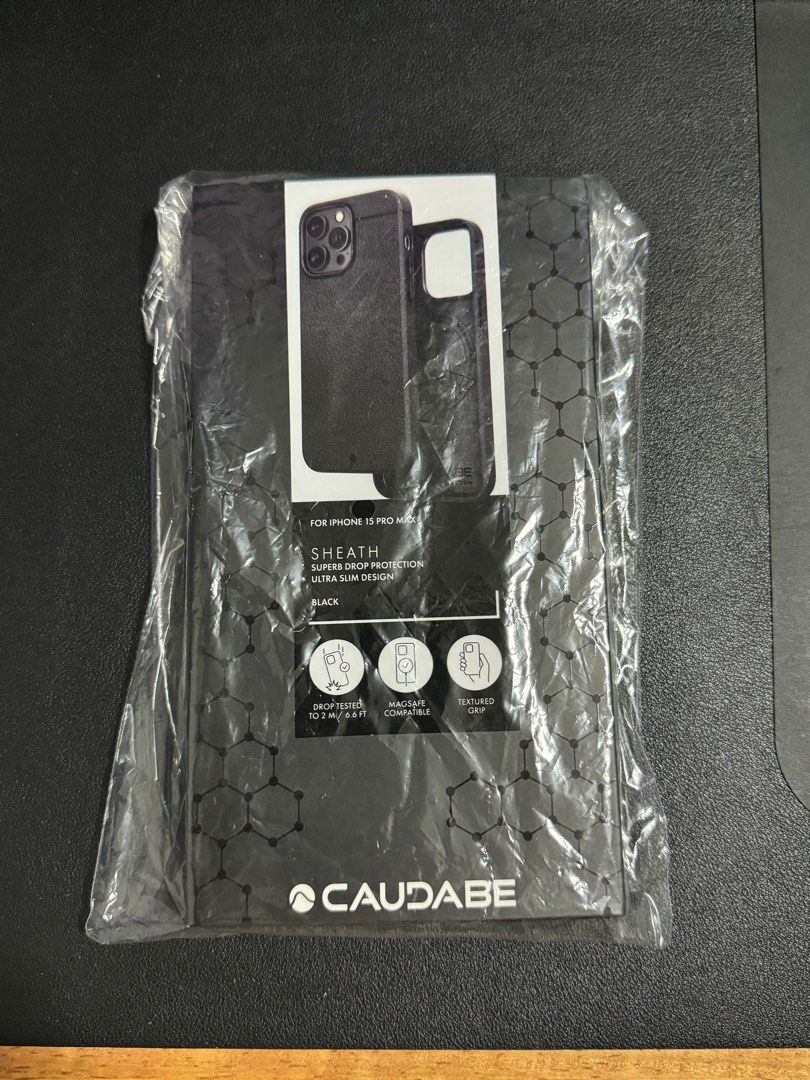 Caudabe Sheath IPhone 15 Pro Max Black (Button cutout), Mobile Phones ...