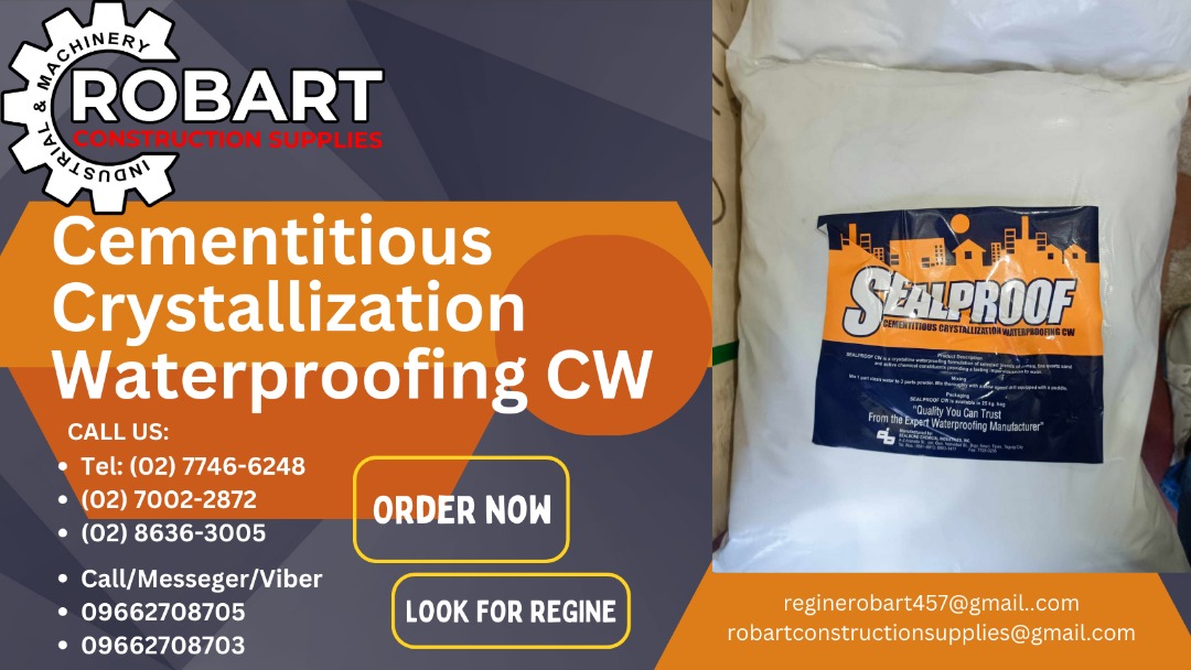 Cementitious Crystallization Waterproofing CW, Commercial & Industrial ...