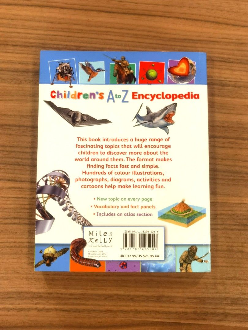 Children's A To Z Encyclopedia Learning Book, Hobbies & Toys, Books ...
