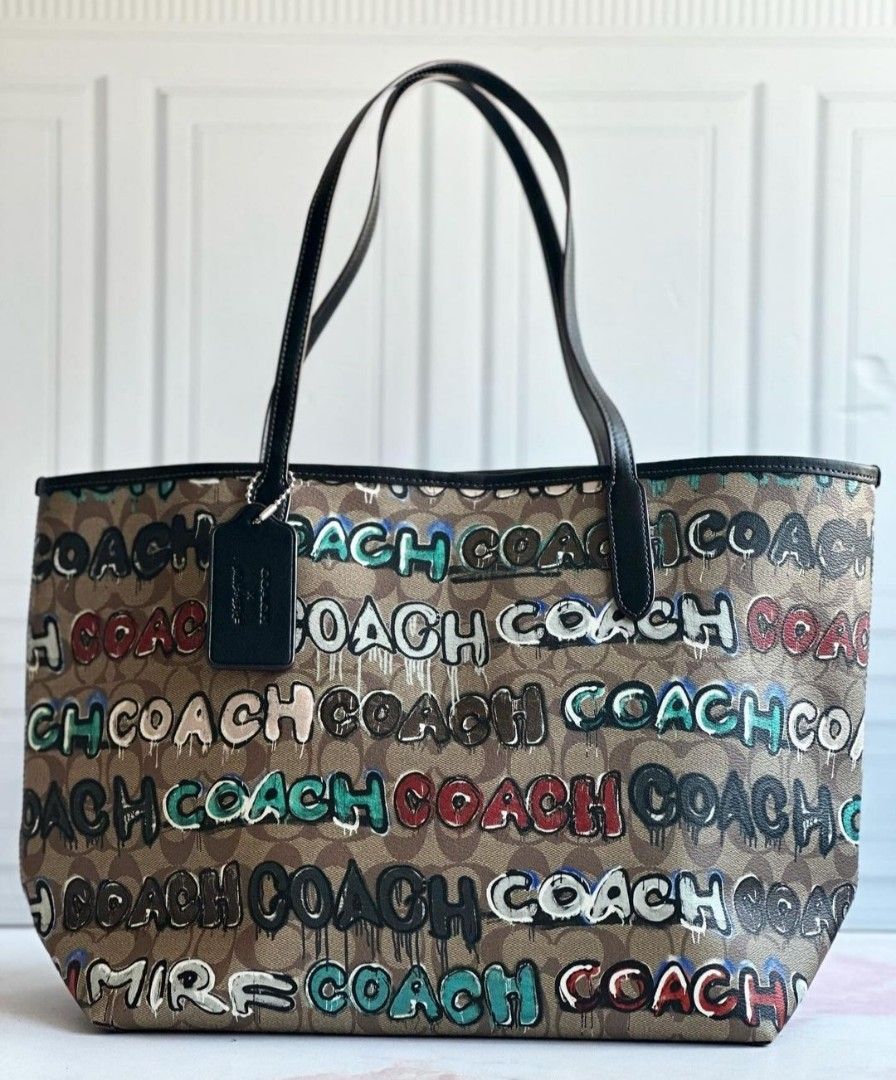 Coach cm093 city tote mint serf sign, Barang Mewah, Tas & Dompet di ...
