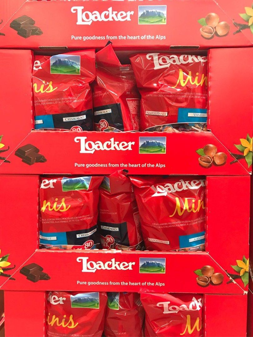 Costco好市多 LOACKER 萊佳 綜合迷你威化夾心餅 800g wafer mix, 食物和飲料, 罐裝食品&即食食品在旋轉拍賣