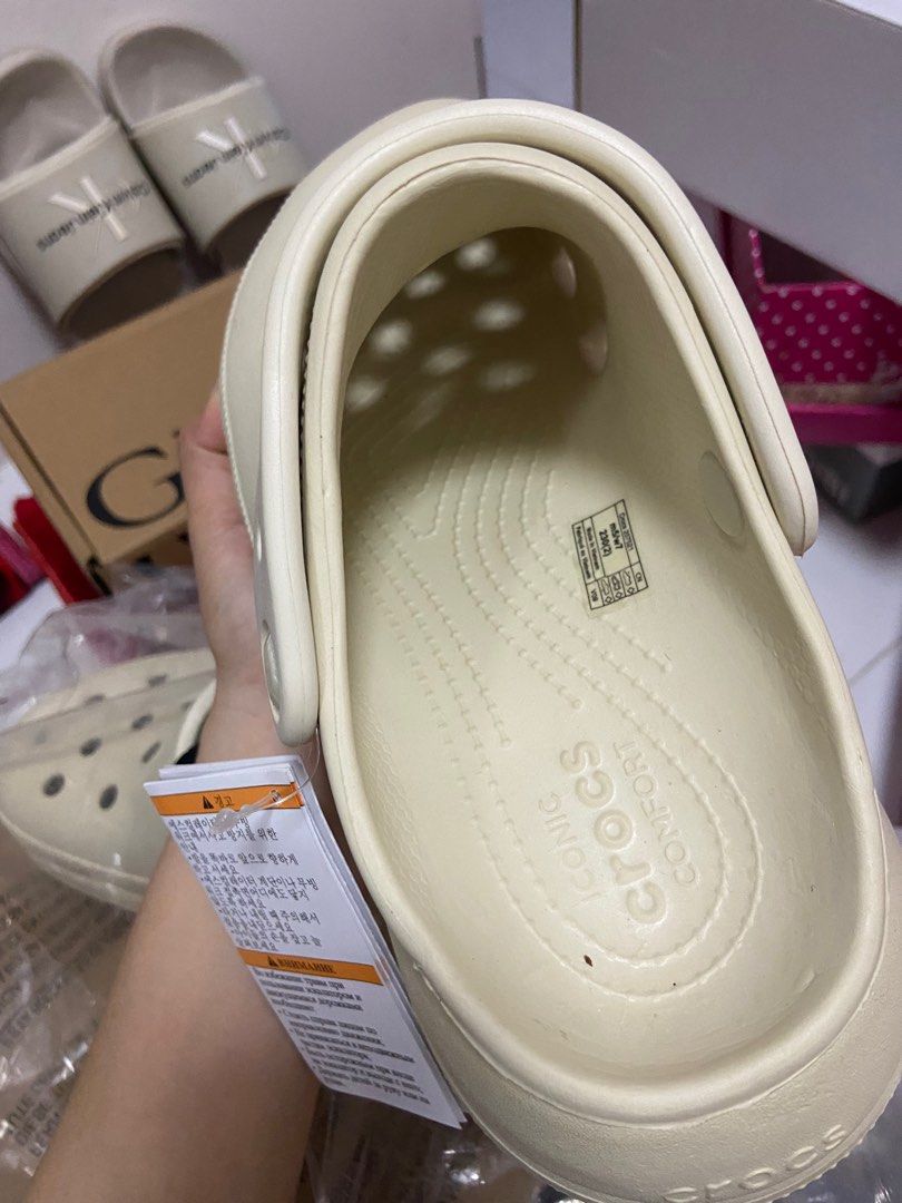 Crocs(Cream color), Women's Fashion, Footwear, Wedges on Carousell