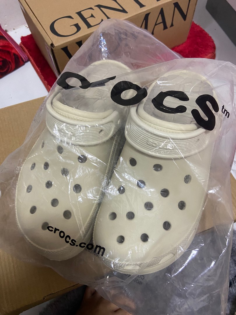 Crocs(Cream color), Women's Fashion, Footwear, Wedges on Carousell