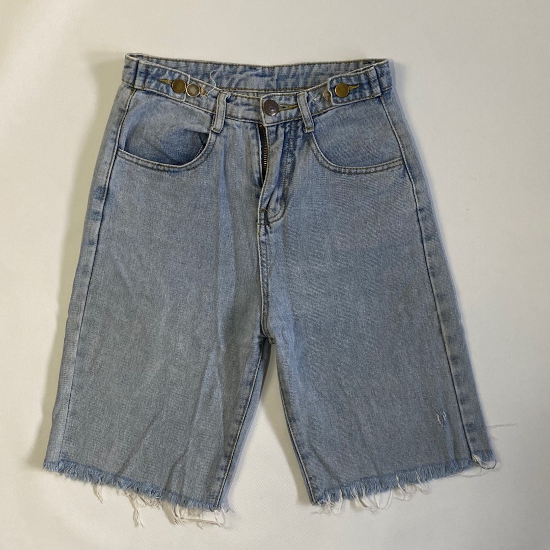 denim light bermuda jorts short high waist short y2k streetwear core ...