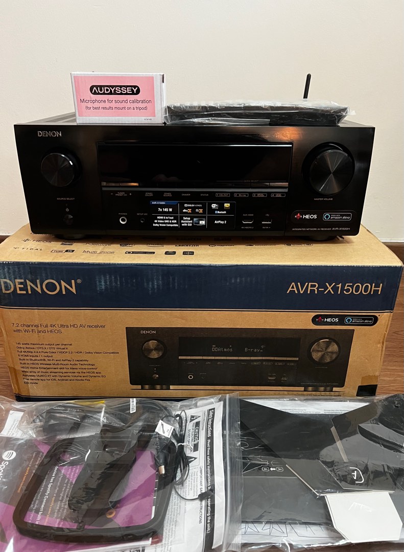 Denon : AVR-X1500H Full 4KUHD 7.2Ch Dolby Atmos Bluetooth WiFi Airplay ...
